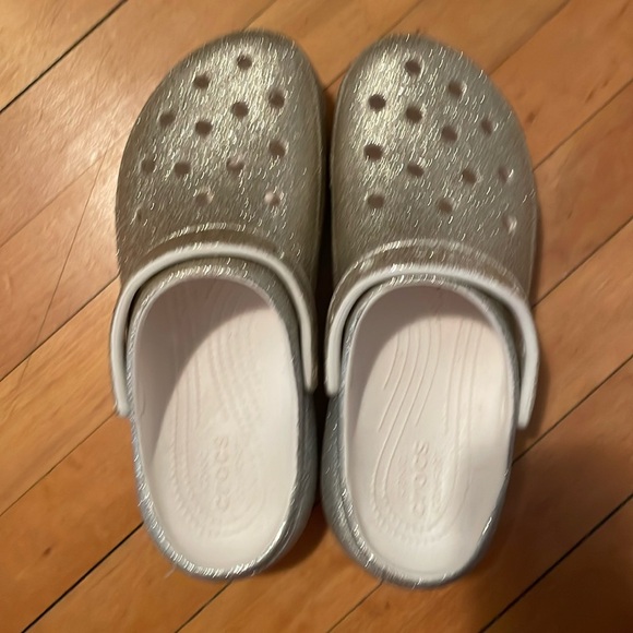 CROCS | Shoes | Crocs Iconic Comfort Sparkles With About 2 Platform | Poshmark